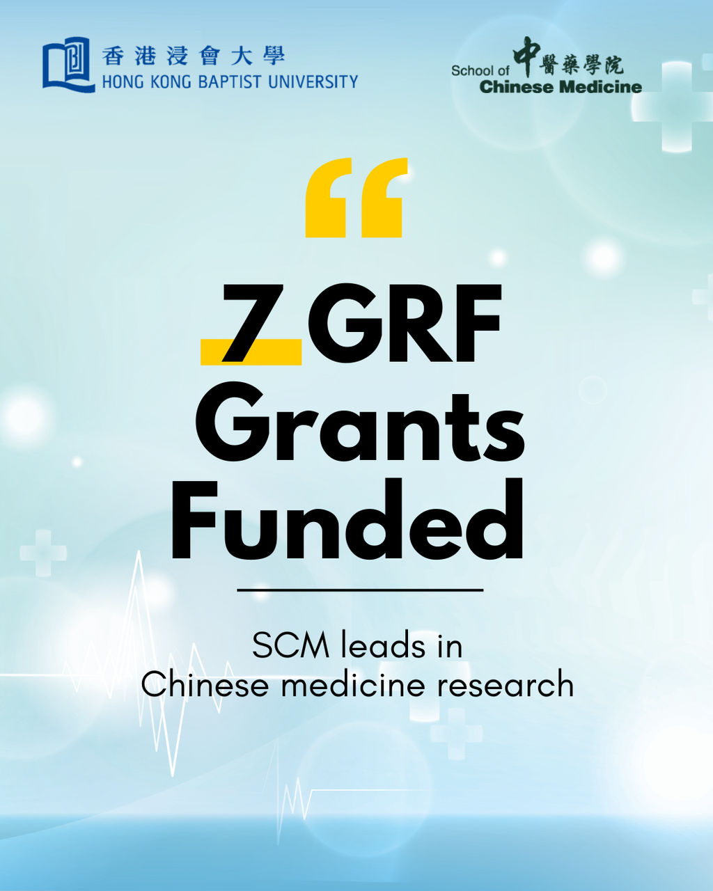 SCM’s success with promising GRF grants driving innovation in Chinese medicine